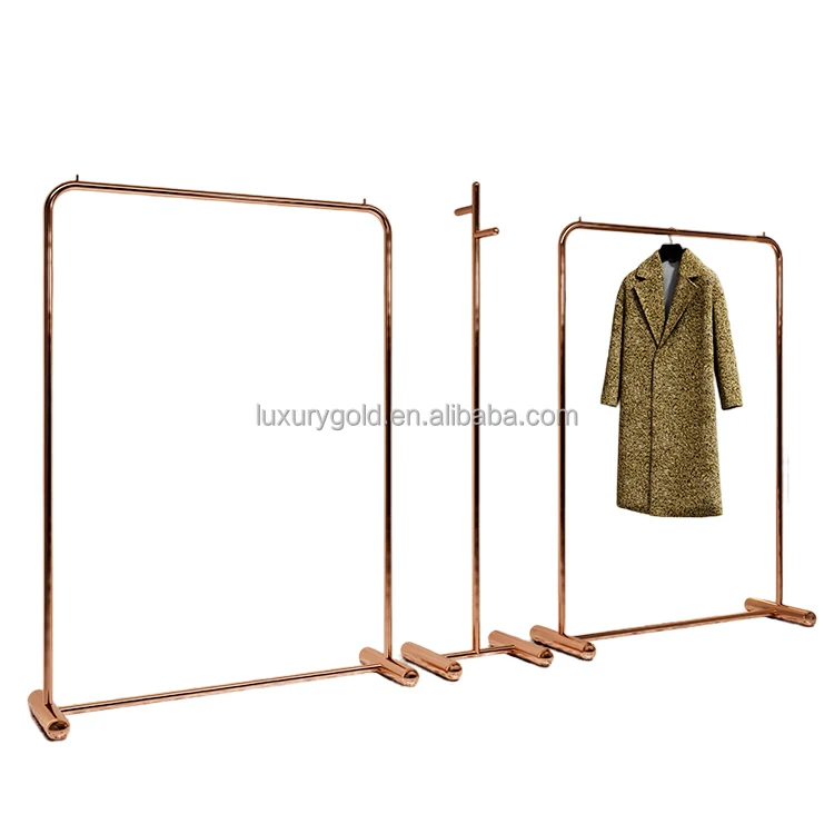 Customize Luxury Retail Garment Clothes Display Stands Boutique Rose ...