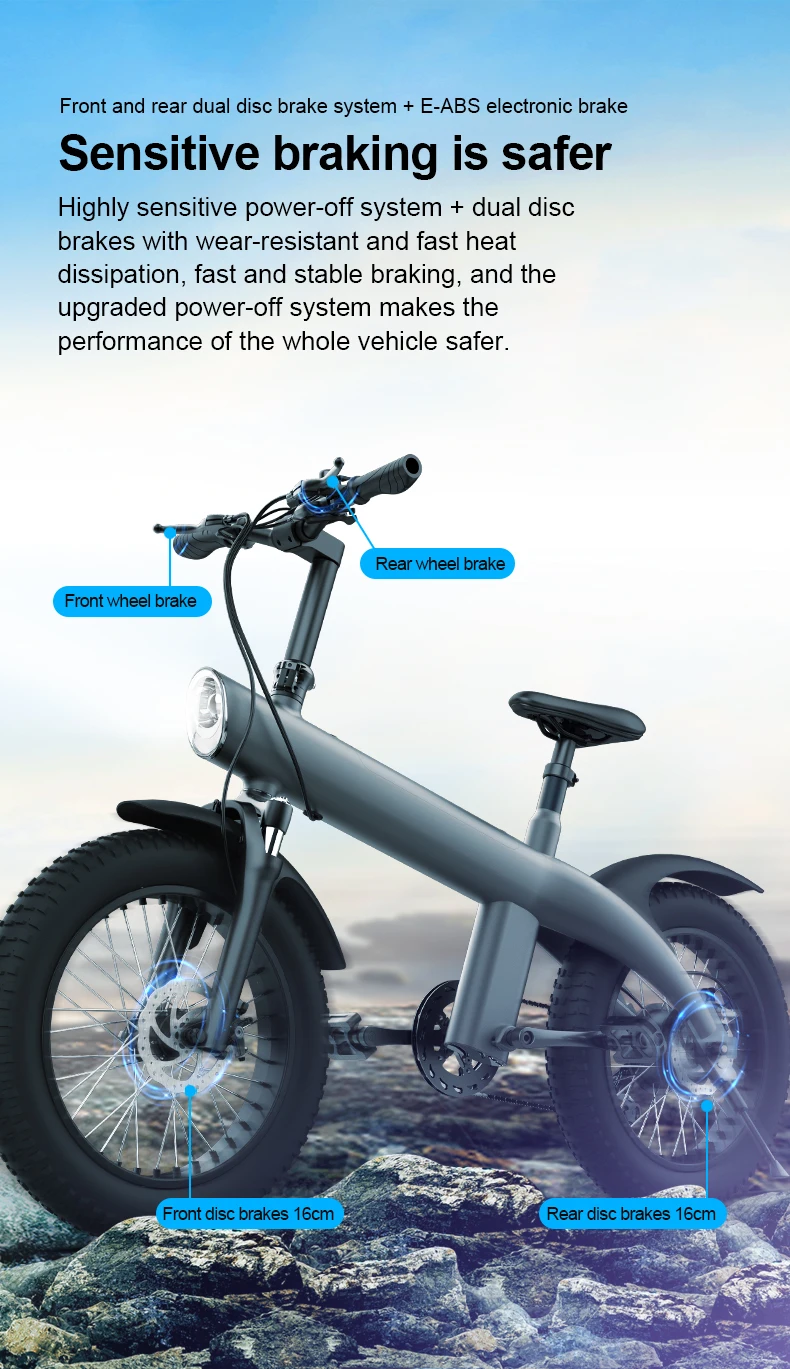 Q3 Electric Bike - 20 Inch Fat Tire off Road Ebike 750W