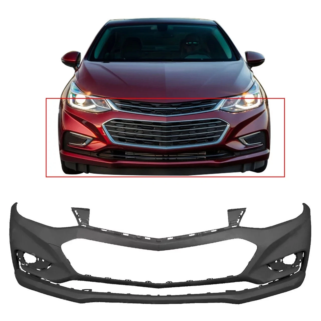 Front Bumper Cover for 2016 2017 2018 Chevrolet Cruze L LS LT PREMIER W o RS Pkg Primed Bumper Fascia GM1000A01 84190084 Alibaba