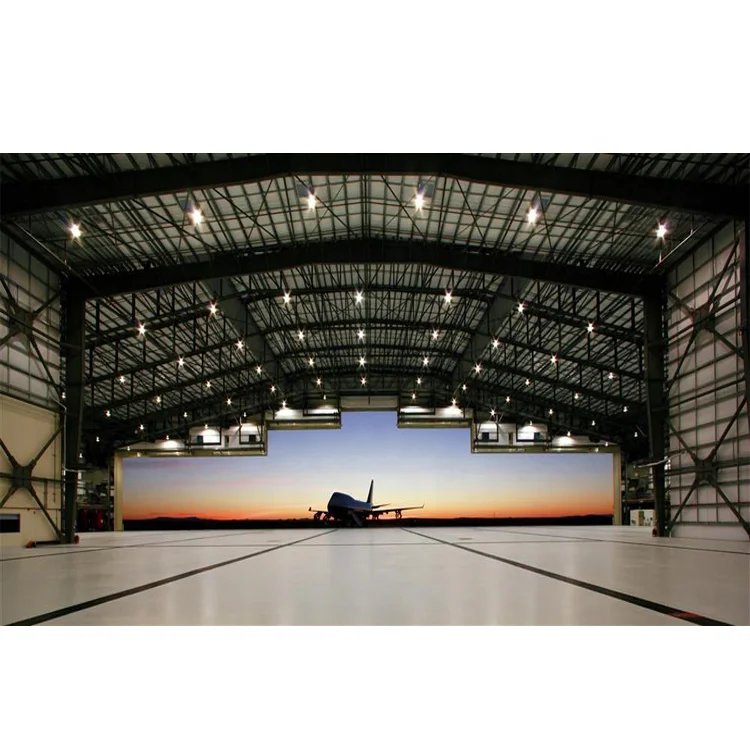 Prefab Aircraft Hangar Space Frame Structure Steel Hangar With Low ...