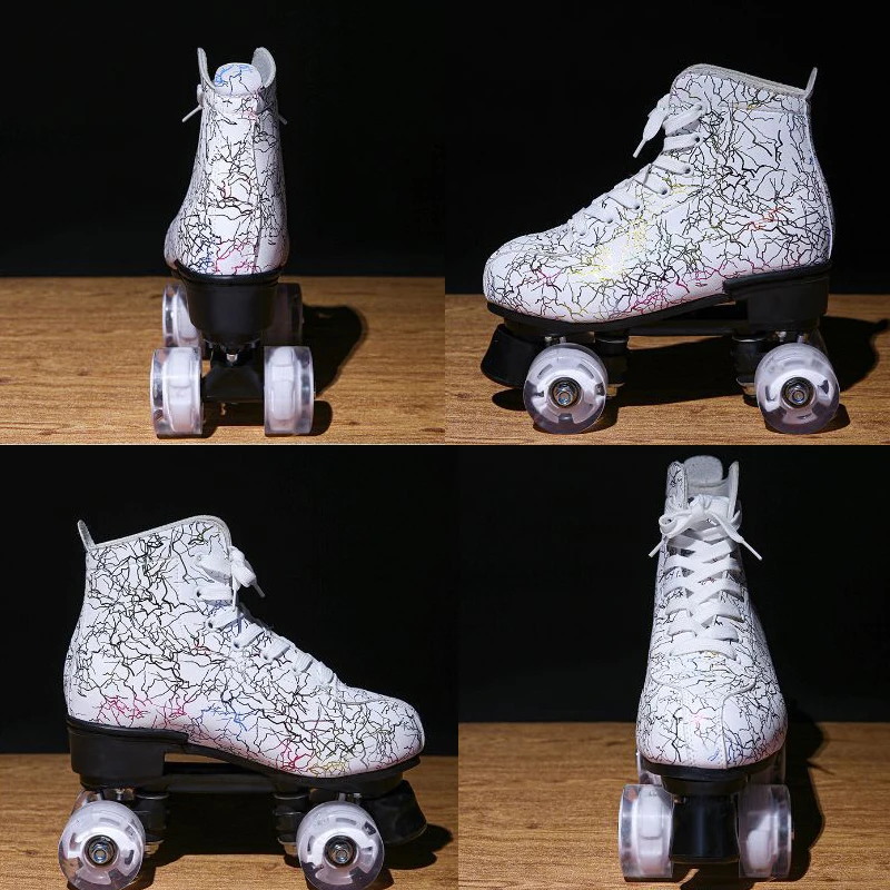Adjustable Children's Flashing Kick Roller Skates Shoes 4 Wheels Price ...