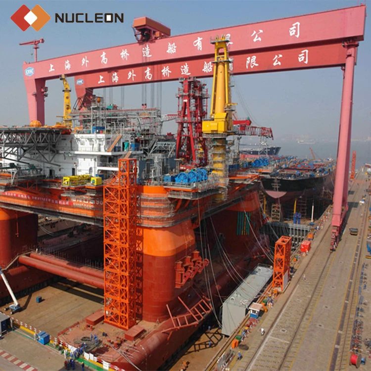 Heavy Duty 300T Ship Building Crane Shipping Container Lifting Gantry ...