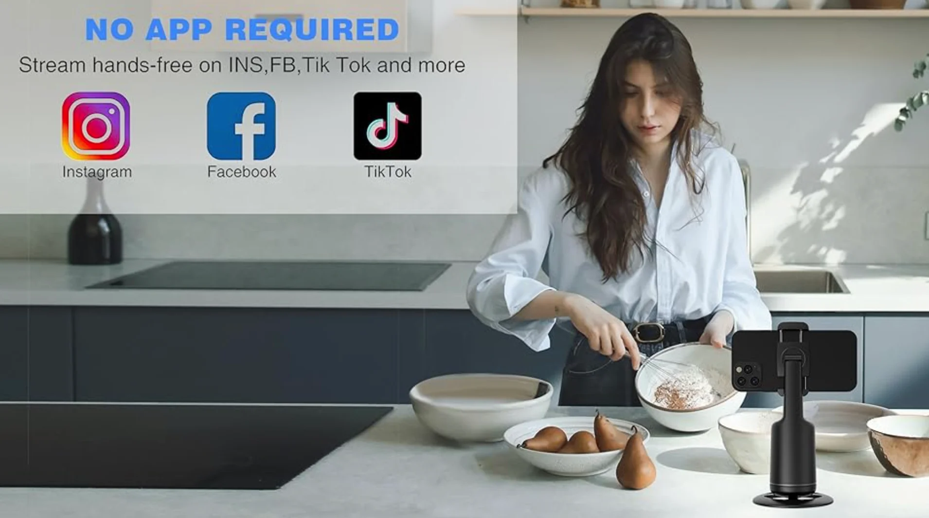 Auto Face Tracking Tripod - 360 Rotation Smart Shooting Mount