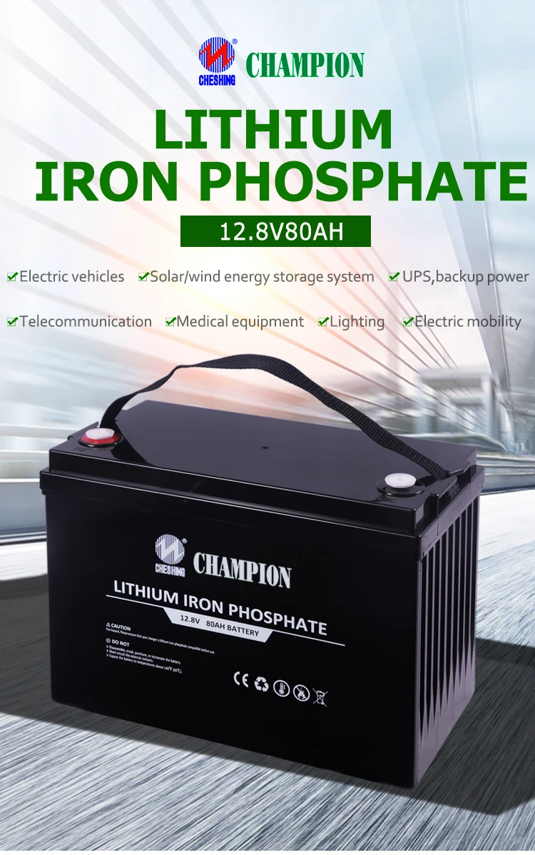 CHESHING CHAMPION 12V80AH Solar Lithium Battery - 3 Year Warranty