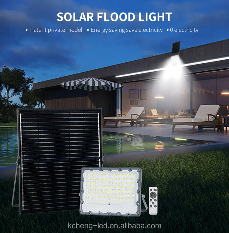 KCD IP65 Reflector Solar Projector Lamp Garden 50w 100w 200w 300w Solar ...