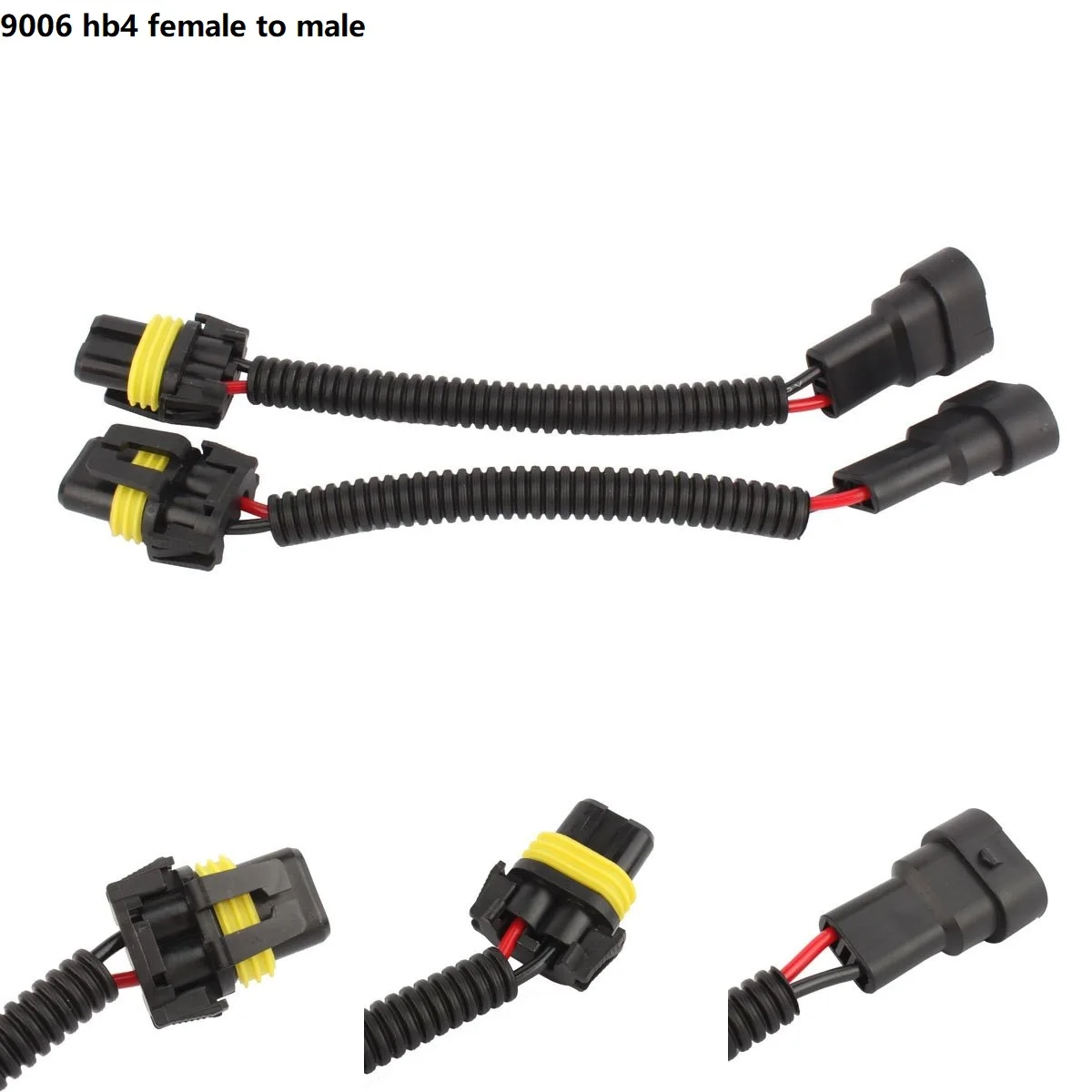 H7 Led Headlight Bulb Socket Wire Harness Plastic Female Male H4 H11 ...