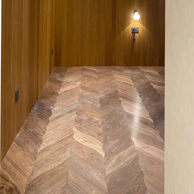 Leaf Pattern Design Parquet - Personalized Wood Flooring