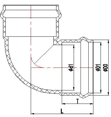 Rr Ff Rubber Ring Joint Flexible Joint Pvc Elbow 90 Deg For Irrigation ...
