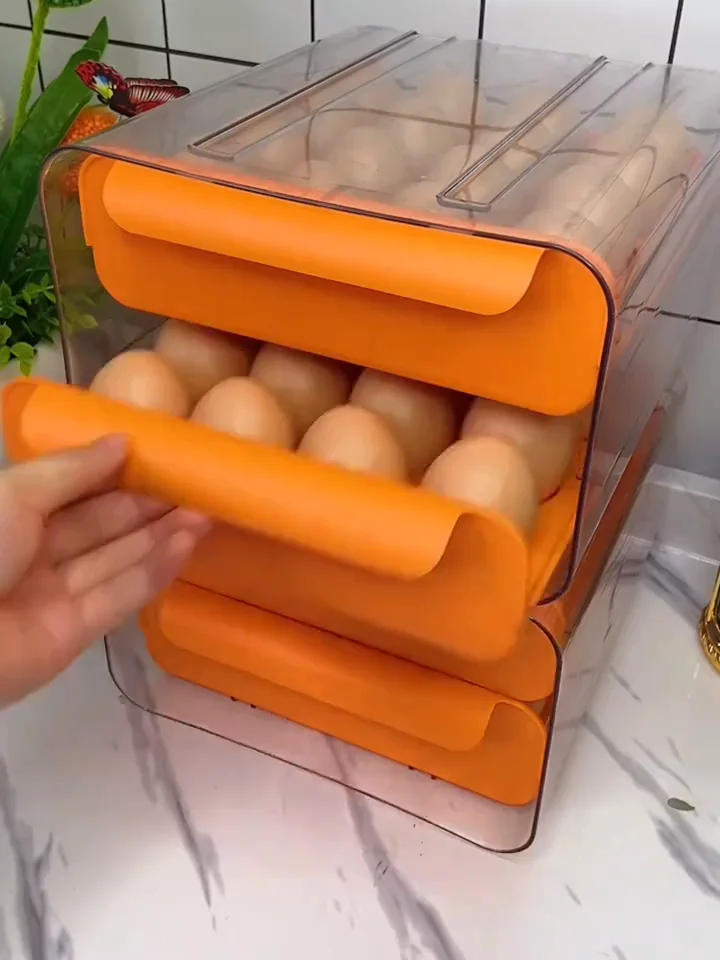 Stackable Plastic Chicken Egg Storage Container Box Fresh-keeping Egg ...