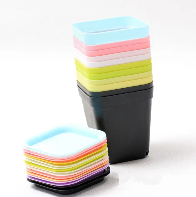 Gardening Mini Small Flower Pot Colorful Succulent Pot Little Plastic ...