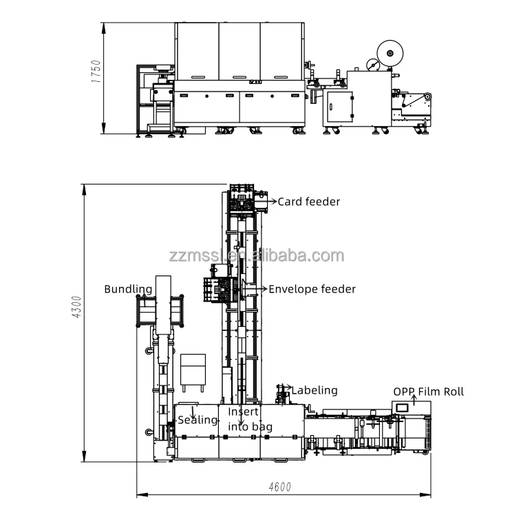 Envelope Bagging Machine Cards Flyer Paper Flow Packing Machine Self ...