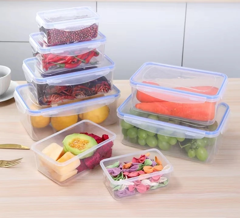 8-Piece (Pack of 4 Containers) Multi-use Stackable Food Storage ...
