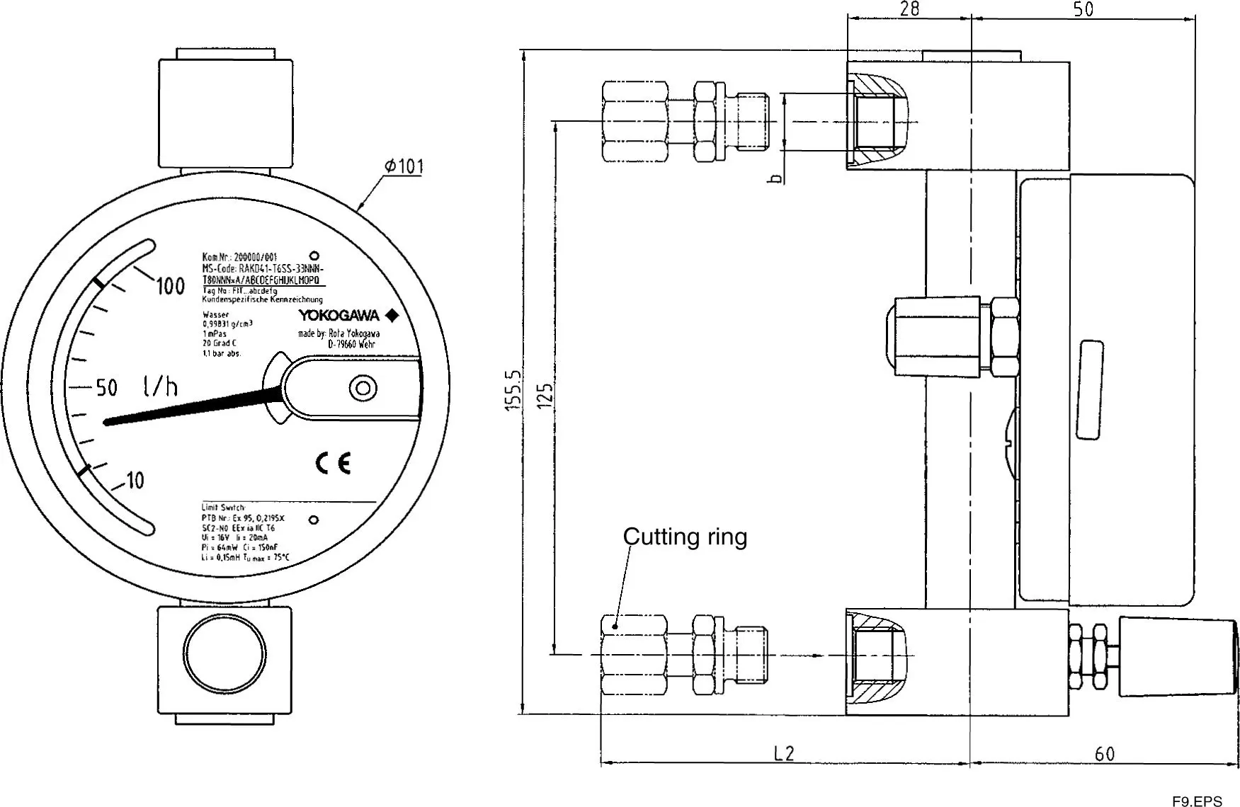 Yokogawa Rakd Metal Variable Area Meter Float Flowmeter With Good Price ...