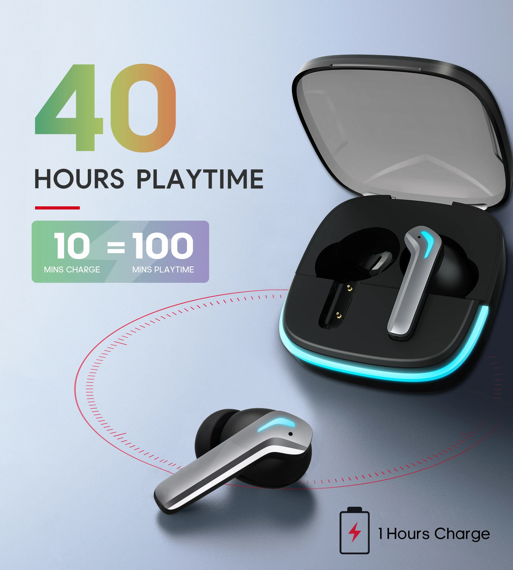 TWS Headset Sport Game Earbuds - Wireless Gaming Earphones