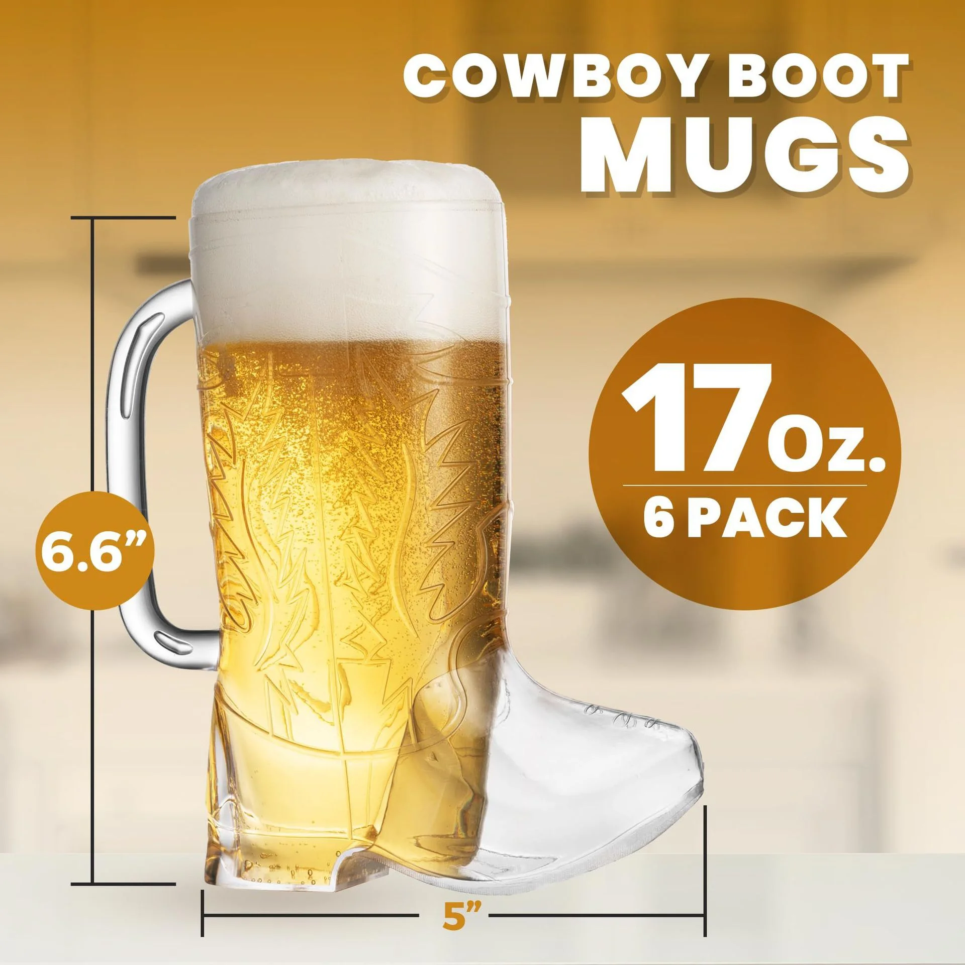 Creative Plastic Mini Cowboy Boot Cups Beer Shot Glasses 16oz Reusable ...