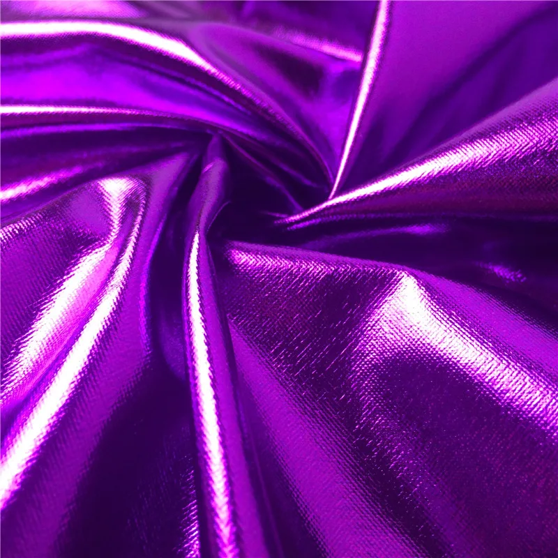 Metallic Spandex Fabric Stretch Shiny Gold Bronzing Foil Spandex Fabric ...