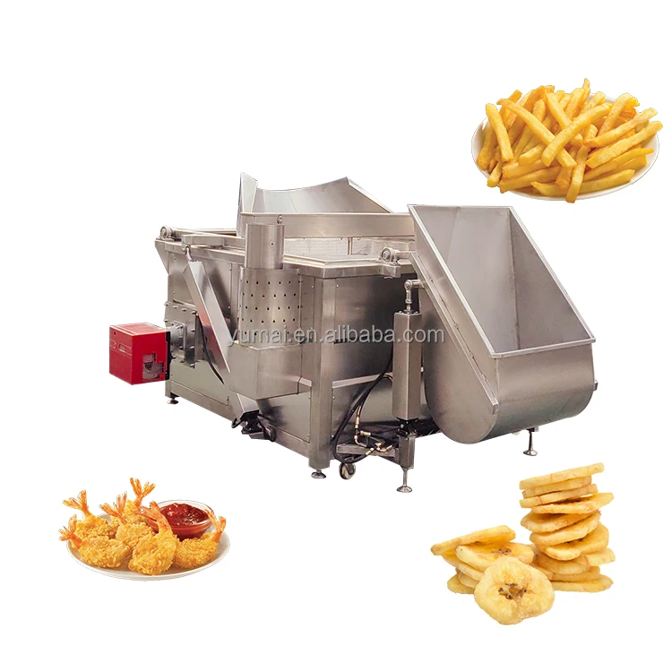 Industrial Plantain Chips Potato Chips Automatic Stirring Round Pot ...