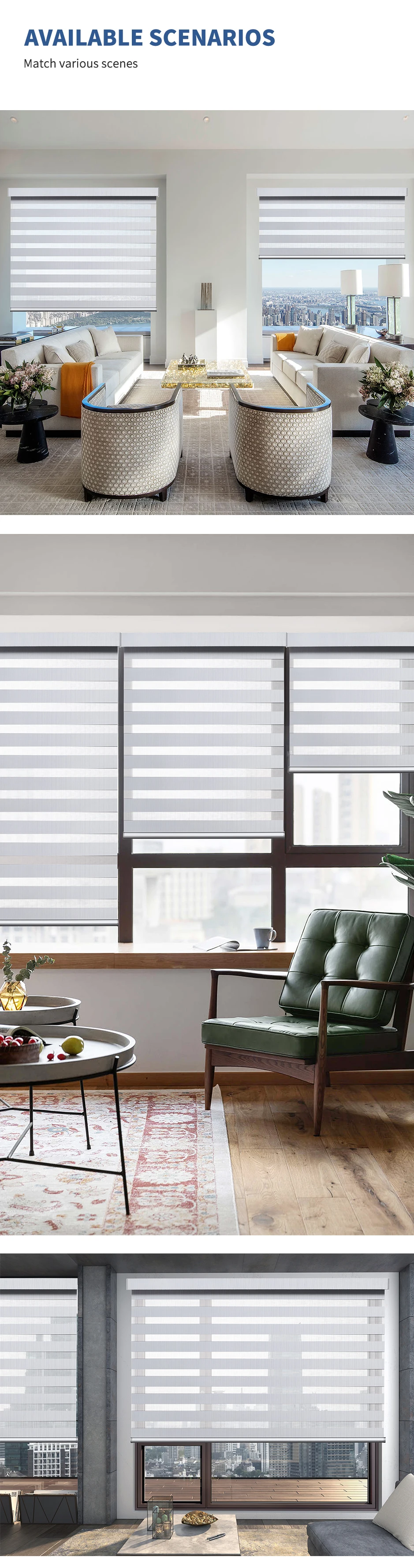 Motorized Zebra Blinds Double Roll-up Shade Thickened Blinds Zebra ...