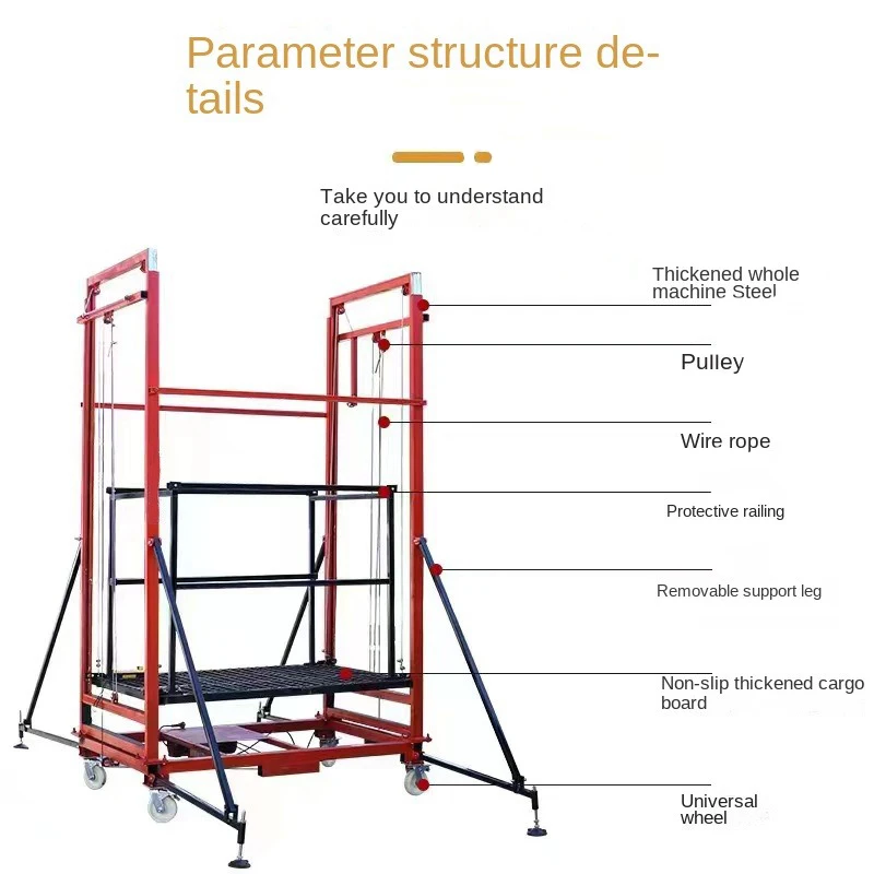 Electric Lifting Scaffold Adjustable Portable Electric Scaffold - Buy ...