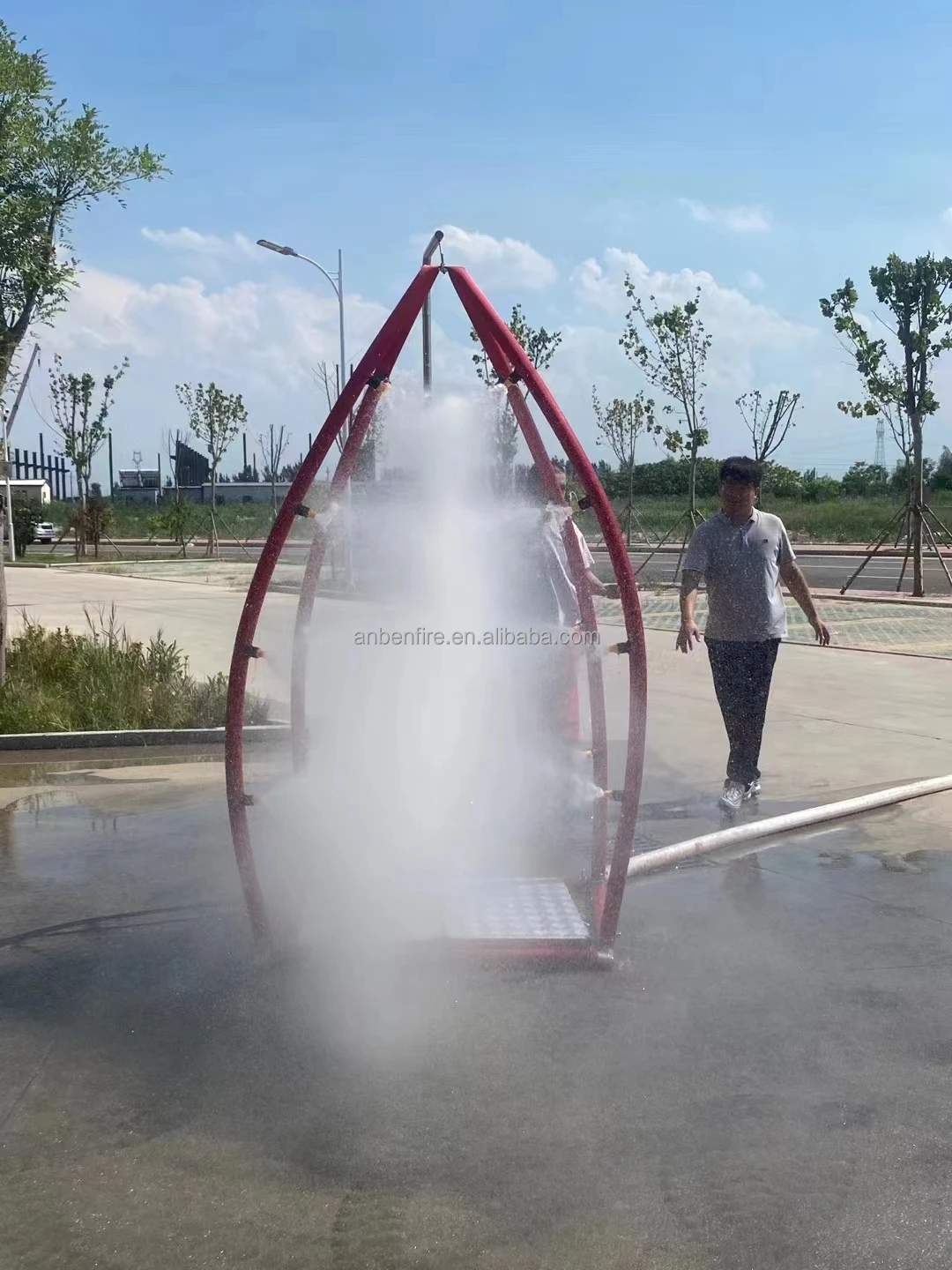 Emergency Fire Decontamination Shower Chemical Suit Cleaner ...