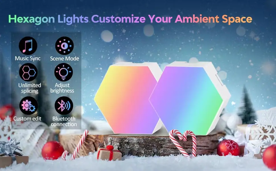 Hexagonal Led Wall Lamp Rgb Gaming Led Panel Hexagons Room Gamer Wall ...