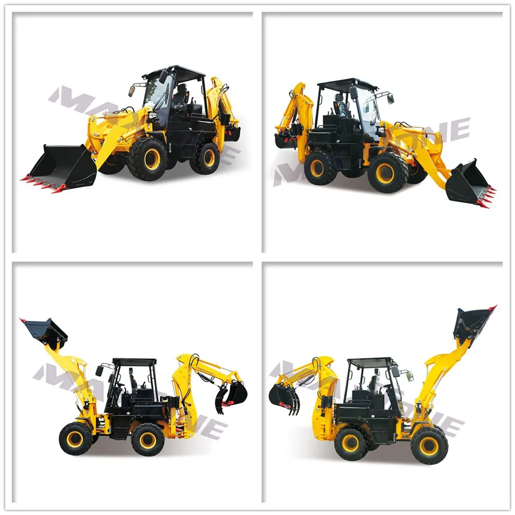 Multifunctional Telescopic Boom Towable Backhoe and Bulldozer Small ...