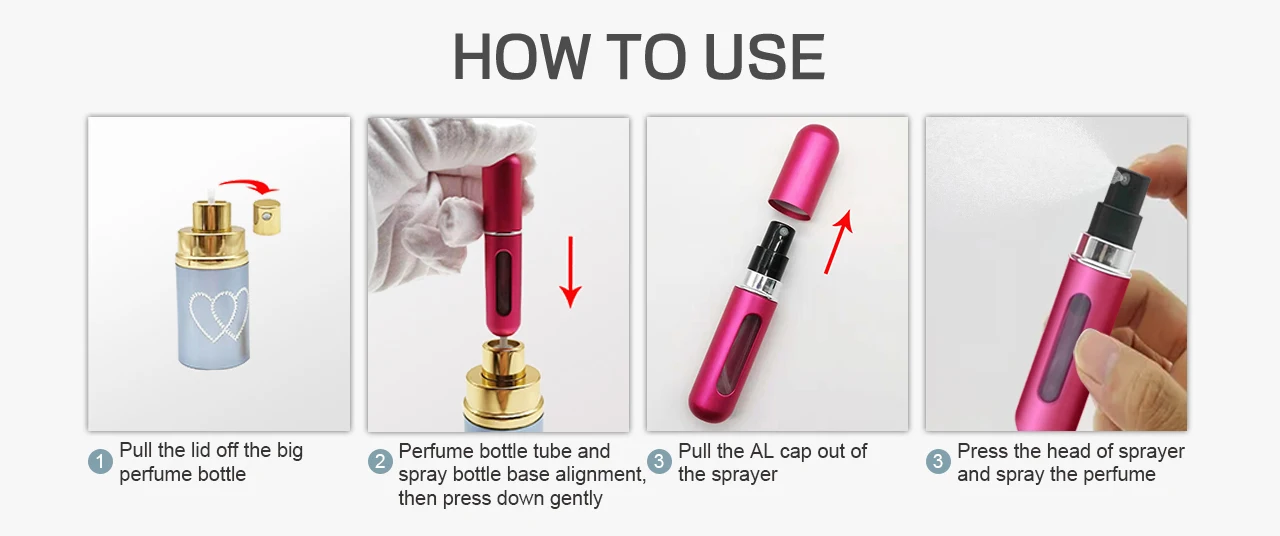 Luxury 5Ml Small Design Mini Bottom Refillable Atomizer Packaging ...