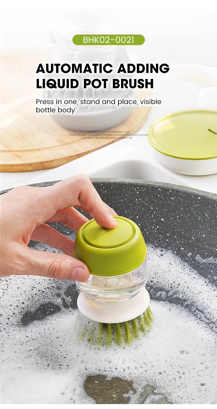 Union Multifunctional Kitchen Cute Scrub Dish Brush With Soap Dispenser ...