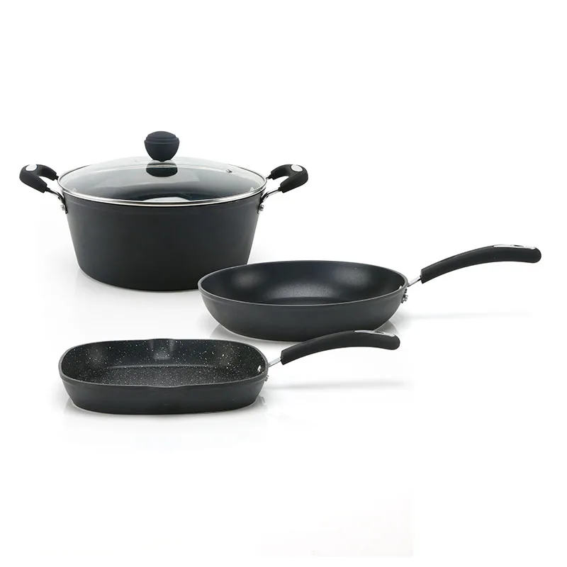 Cheap Price Professional Aluminum Black Kitchen Non Stick Pot Cookware ...