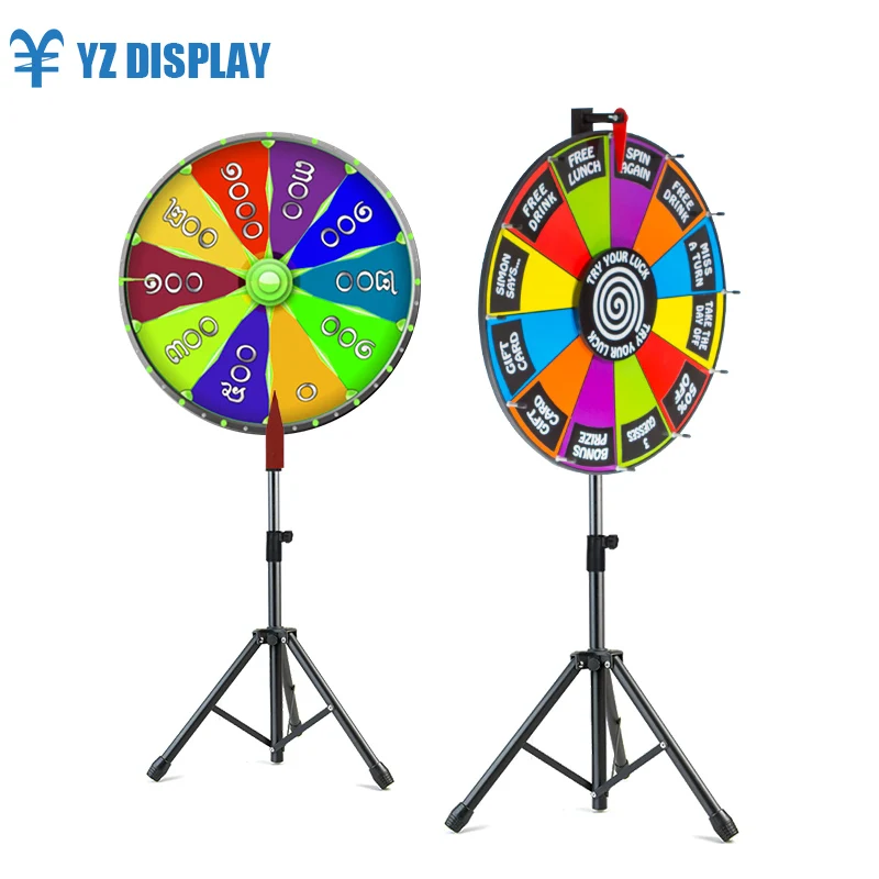 Prize Wheel with Folding Tripod - Adjustable & Fun Game