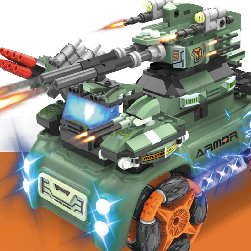 461 Pcs Educational Construction Fighting Vehicle Rc Climbing Building ...