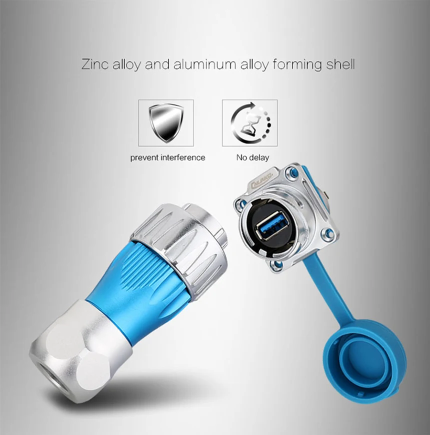 Dh-24 Usb Circular Four-hole Waterproof Aviation Plug Connector With ...