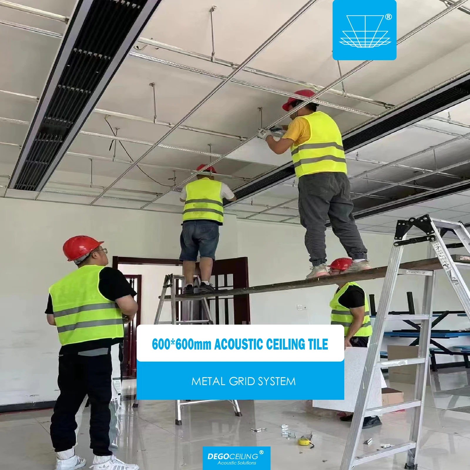 1200*600 White Painted Concealed Edge Acoustic Ceiling Tiles