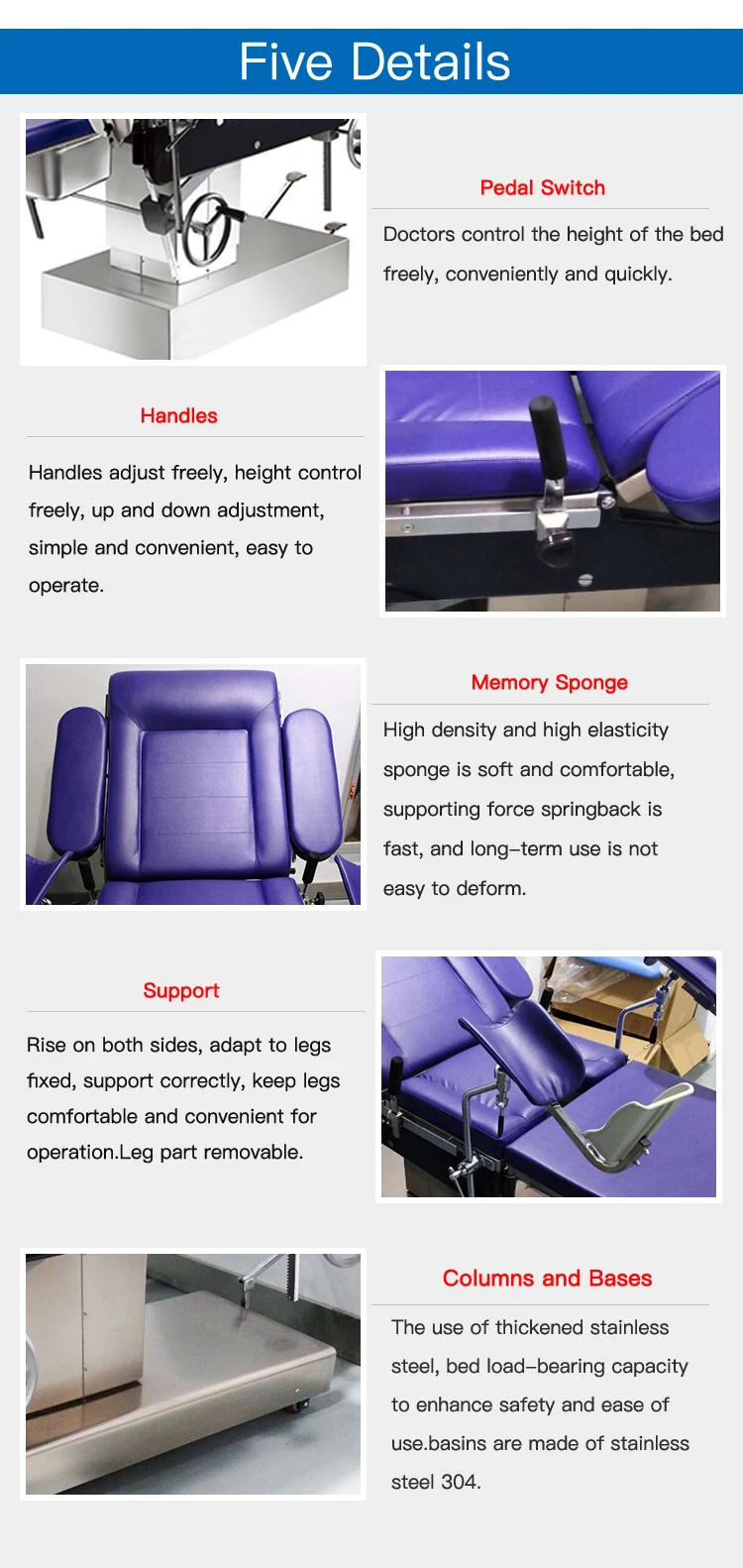 Hf Gynecological And Obstetric Bed Surgical Operating Room Table With ...