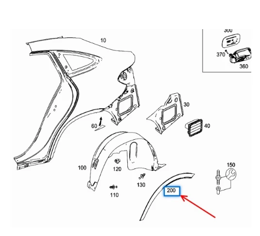 Mercedes-benz GLE W292 Right Wheel Eyebrow - 2928852122