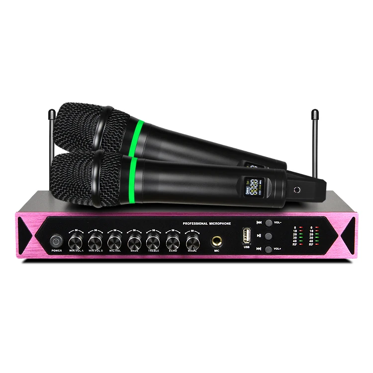 K7 Uhf Bt Wireless Microphone System Echo Microphone Home Theater Audio Receiver Dvd Hi-fi ...