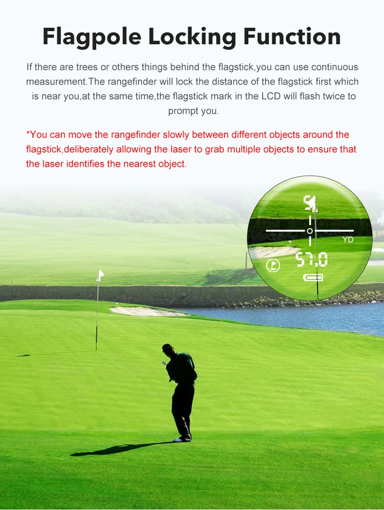 Outdoor Laser Golf Rangefinder for Hunting 1000m Telescope With Flag ...