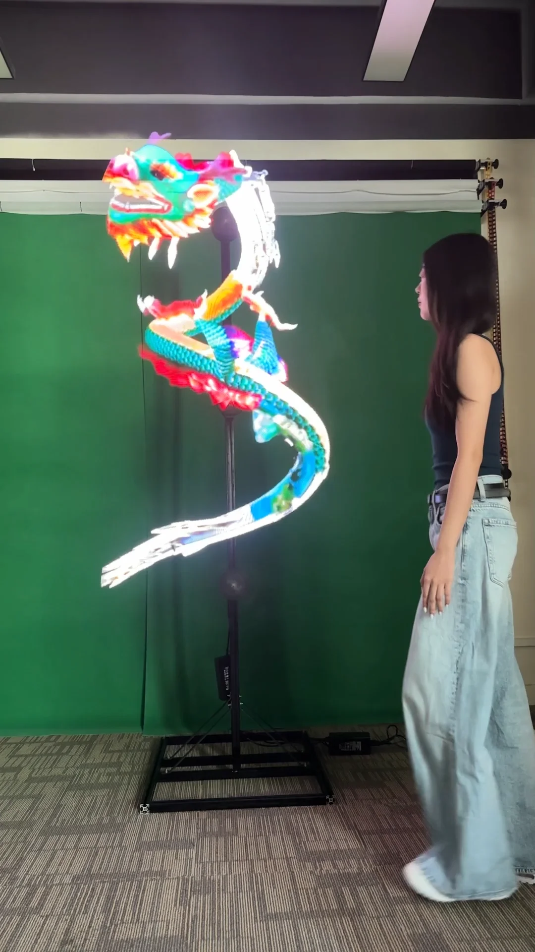 100cm 3d Led Floor Stand Video Wall Olograma Holographic Projector 3d ...