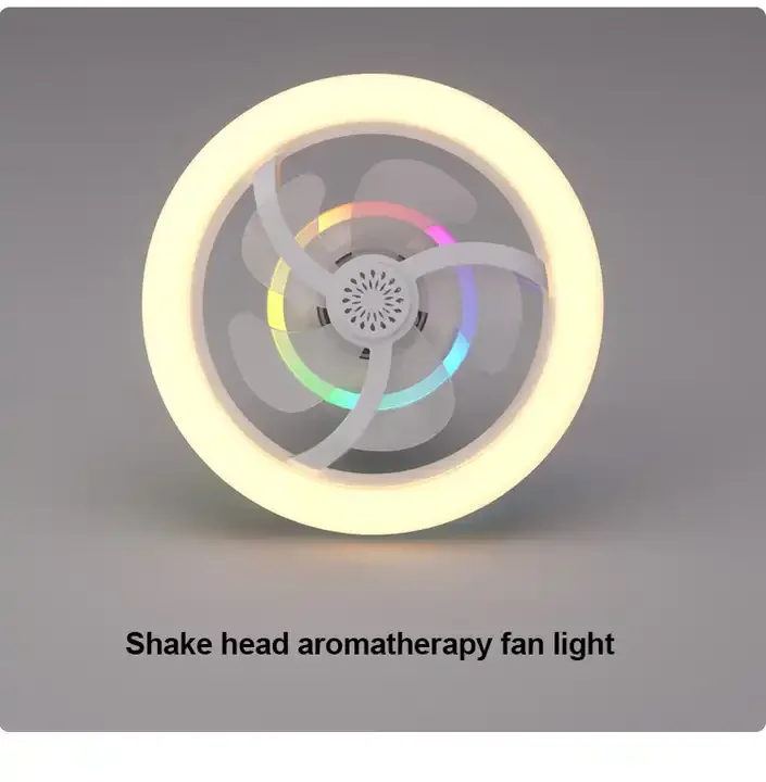 Modern White Color Fan Light-rgb Led Lamp Fan E27 Screw Lamp With Abs ...