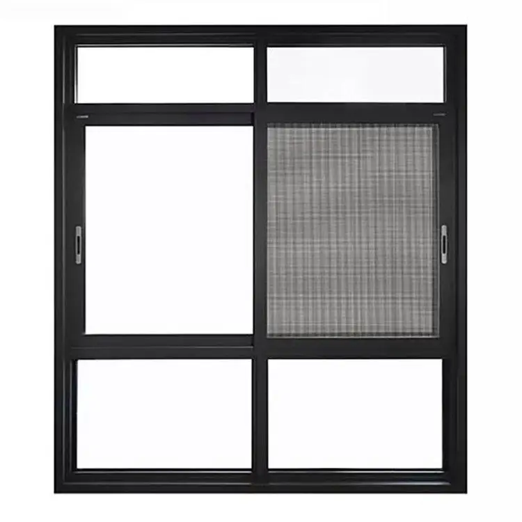 Modern Grill Design Window Frame Customized Double Glazed 2 Tracks ...