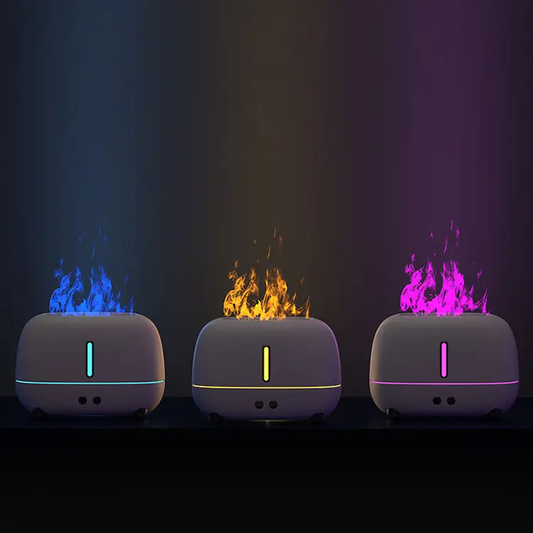 Minimalism Design Flame Air Humidifier Diffuser 3d Fire Portable ...
