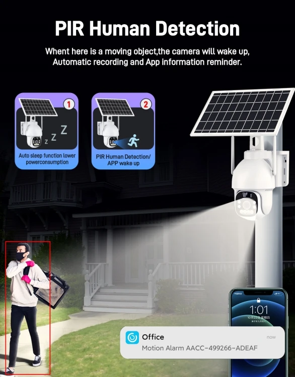 8MP 4G Dual Lens Dual Screen Battery CCTV Motion Detection Human ...