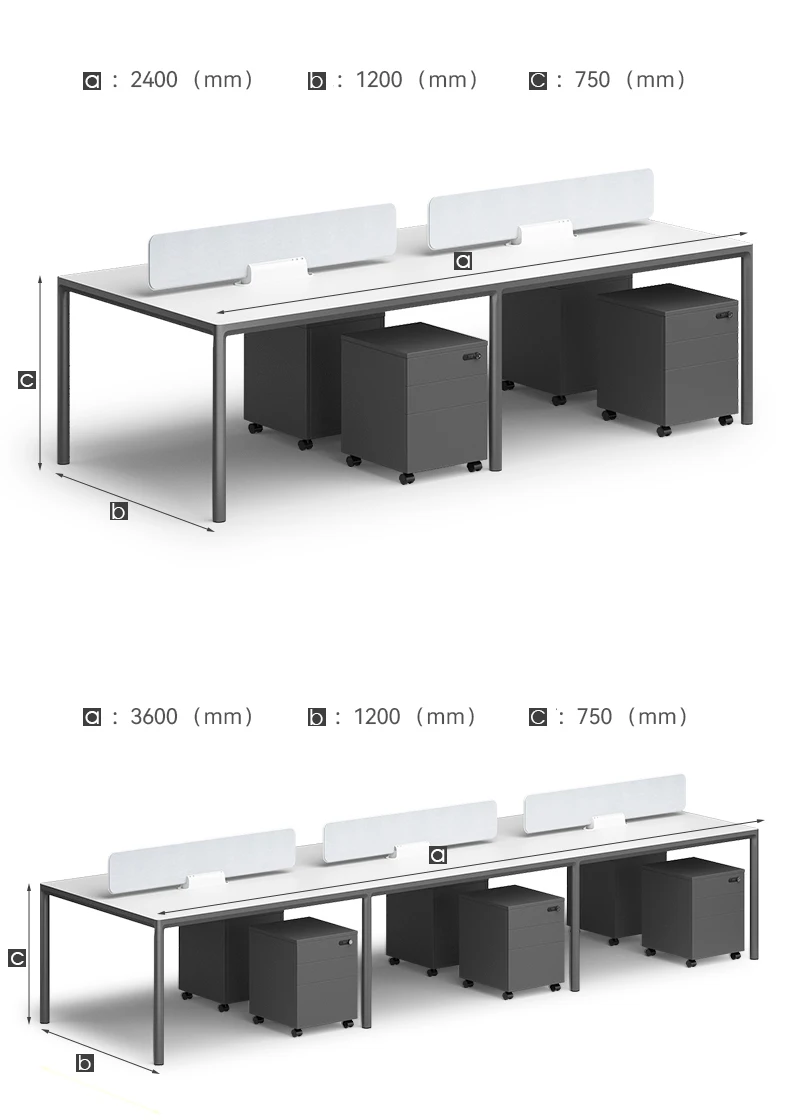 Modular Modern White Office Furniture - 2 to 8 Person Seaters