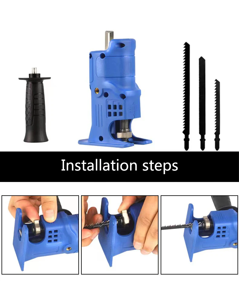 Reciprocating Jig Saw Metal File Attachment New Portable Electric Drill ...