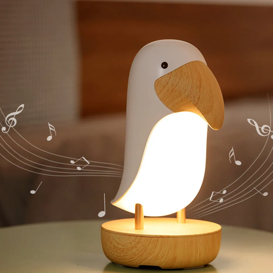 Led Dimmable Bird Night Light Modern Nordic Usb Table Lamp Study Indoor ...