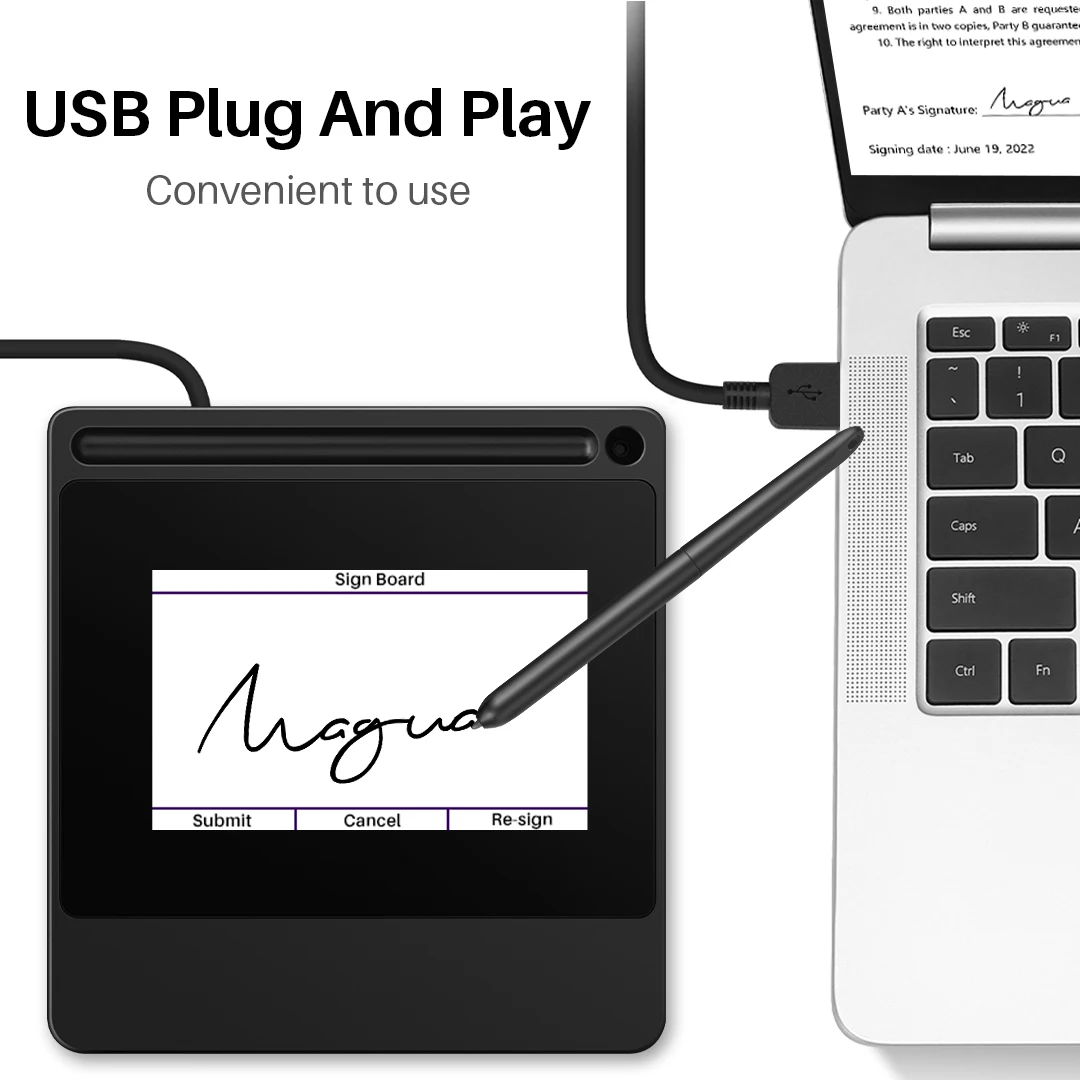 Huion DS510 Digital Signature Pad - Paperless & Customizable