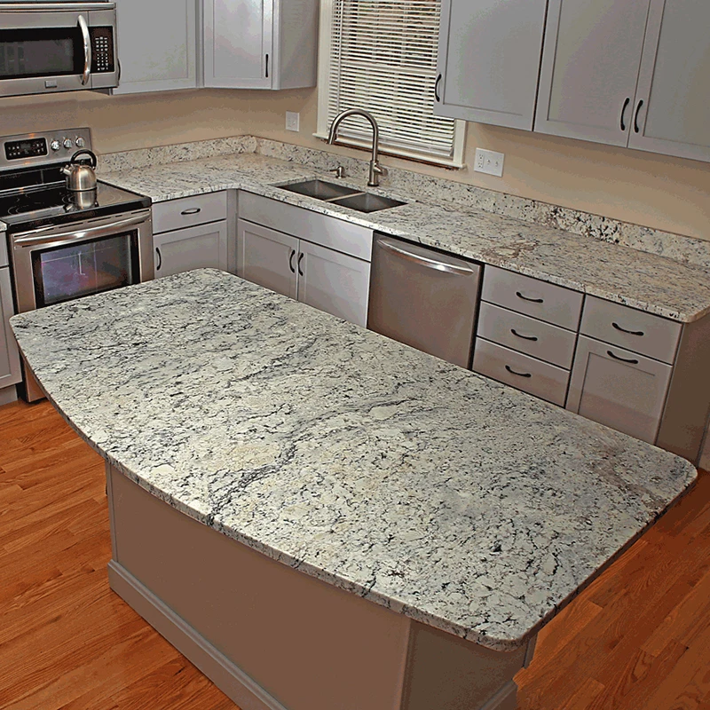Ice White Granite Kitchen Island Top,white galaxy Granite Countertop ...