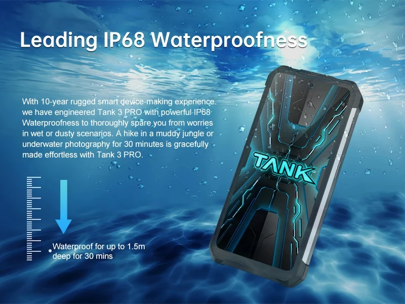 Unihertz Tank 3 Pro Rugged 5G Smartphone 23800mAh