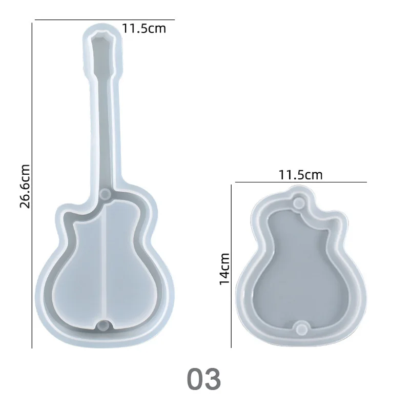 Irregular Guitar Plectrum Resin Mold For Epoxy Making, Oem