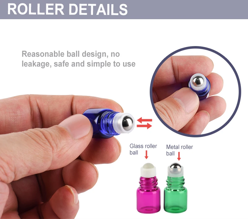 Stock Sample Mini Body Fragrance Essential Oil Perfume Roller Vials 1ml ...